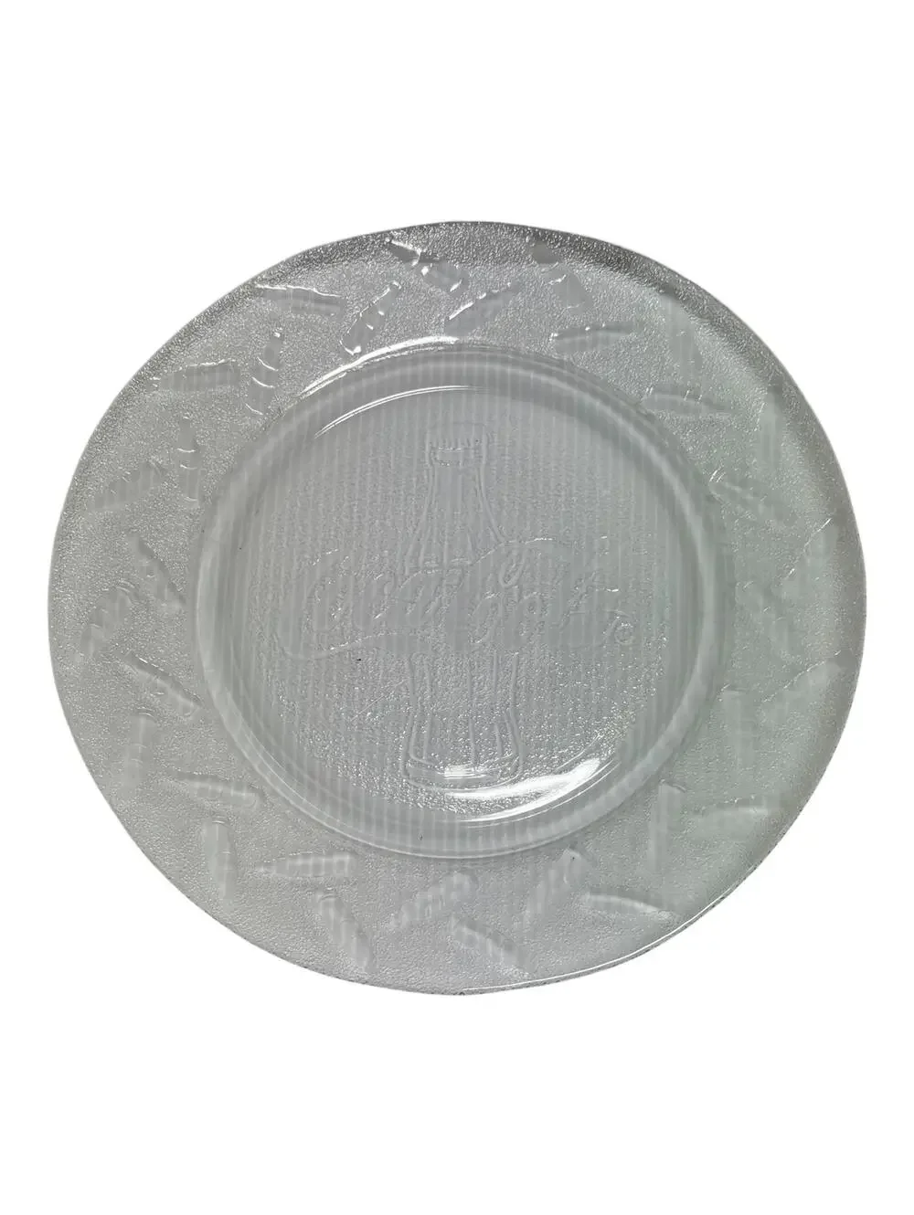 Dining | Vintage Cocacola Embossed Clear Glass Plate | Poshmark